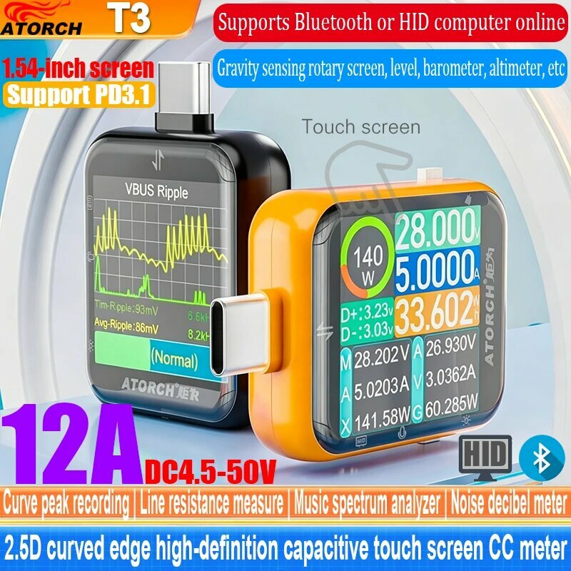 ATORCH T3 Black Full set + Test Line Resistance Load Device — фото 1