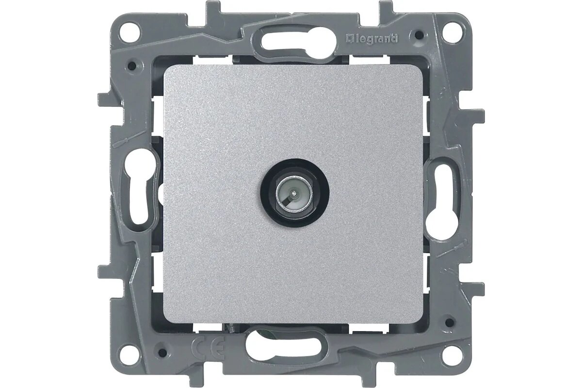 Legrand Etika Алюминий Розетка TV оконечная, 672465, термопласт, 10 шт.