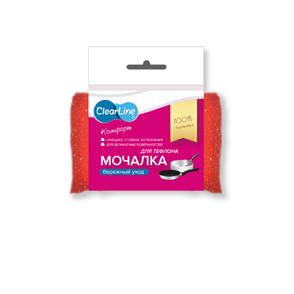 Губка для посуды Clear Line скрабер, 1шт