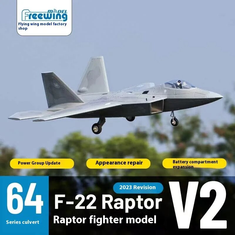 Freewing F-22 Raptor V2 64, 4S PNP