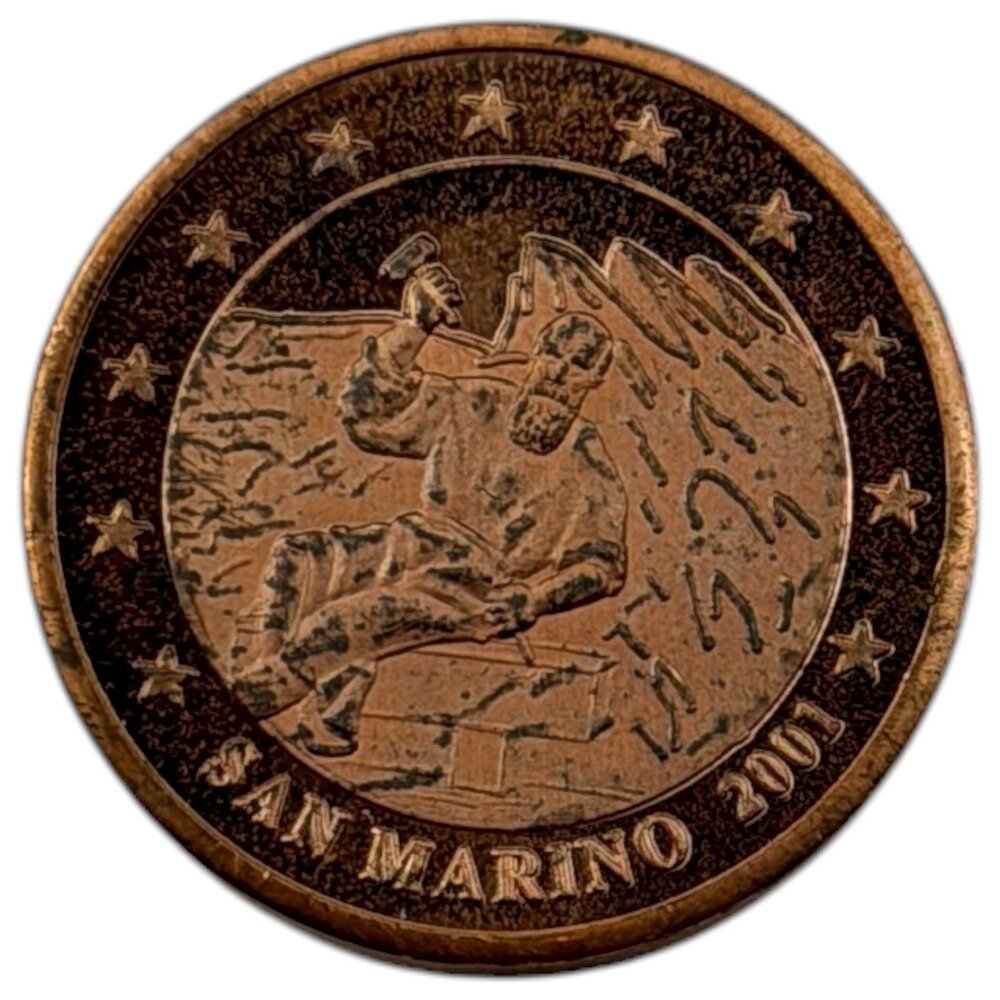 Сан-Марино 5 евроцентов 2001 г. Specimen (Проба)