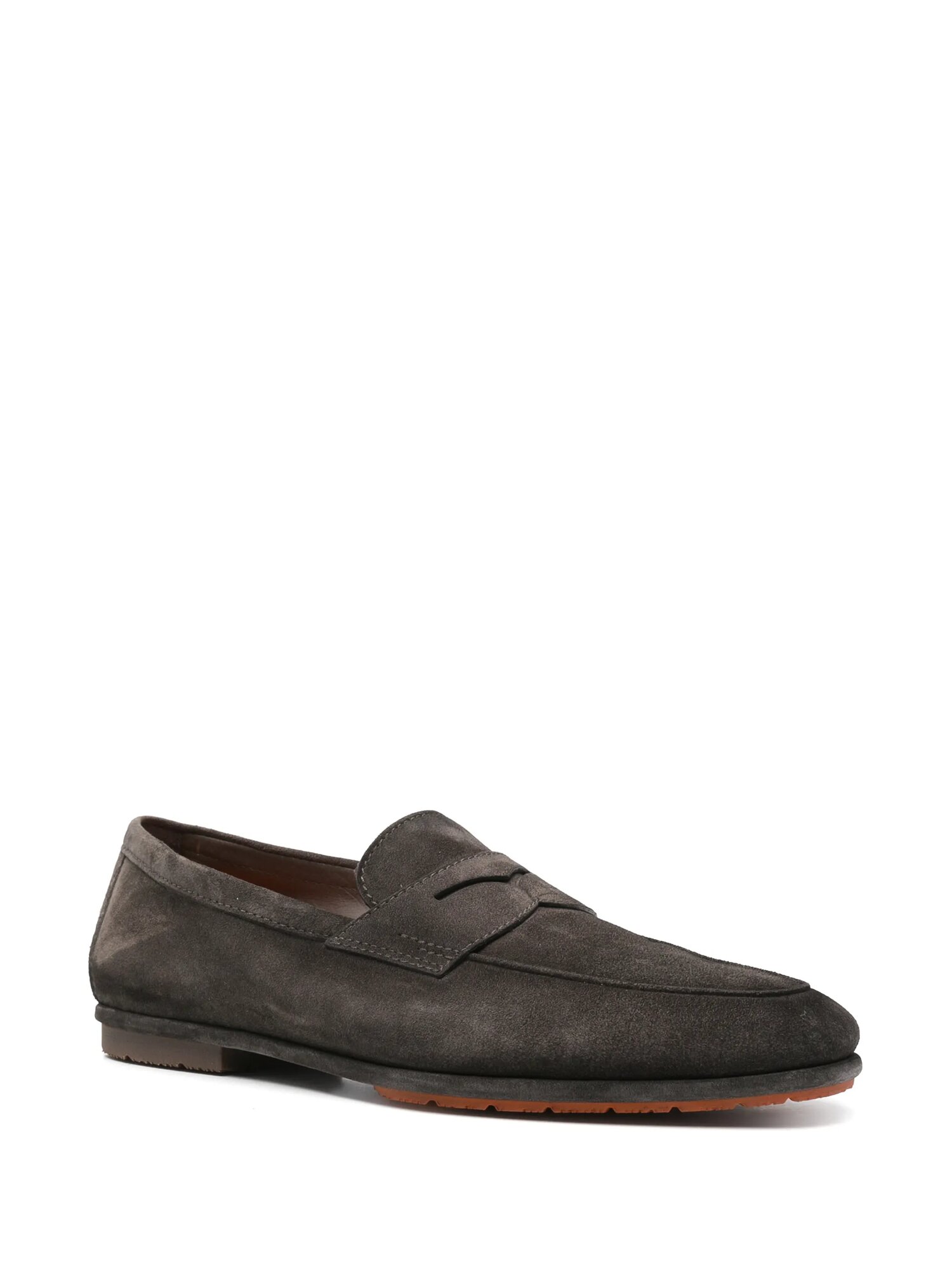 Лоферы Santoni Suede penny loafers, размер 9, grey — фото 1