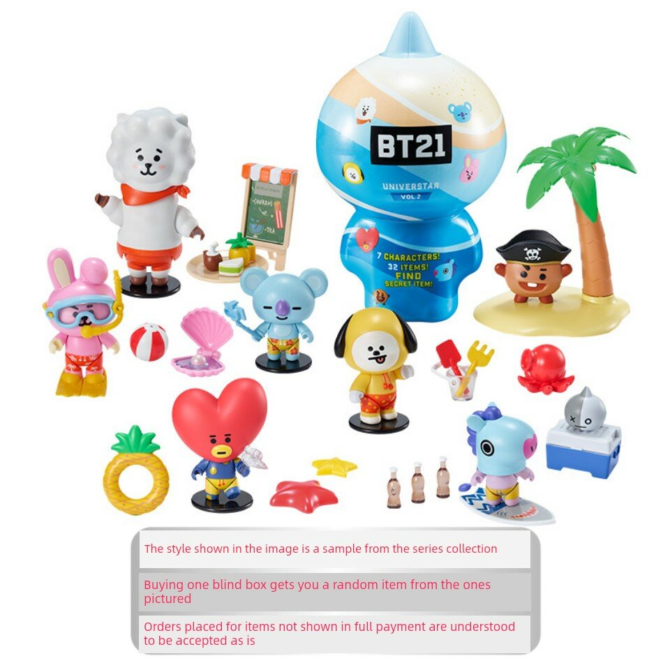 Фигурки Kai Zhi Le BT21: функциональные детские игрушки, фигурки для девочек, коллекционные сюрприз-боксы,