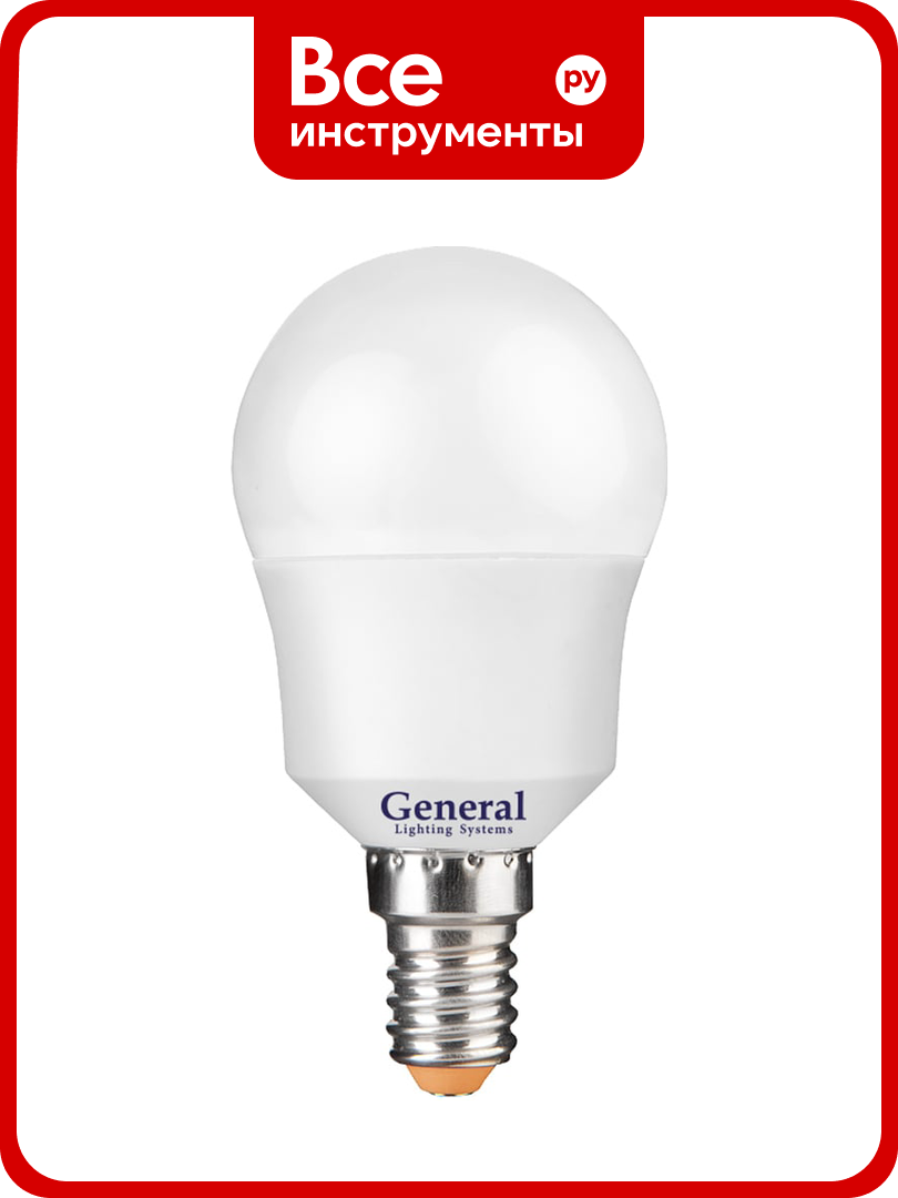 Лампа General Lighting Systems GLDEN-G45F-12-230-E14-6500 661103