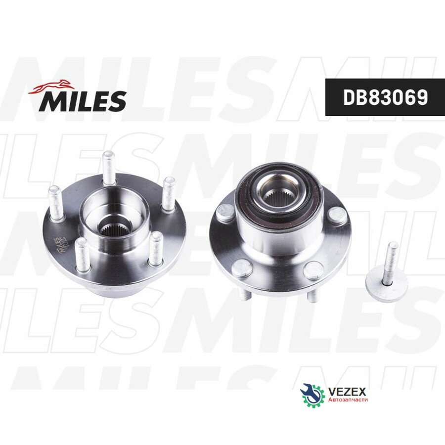 MILES DB83069 Ступица колеса передняя с подшипником VOLVO S40 II/C30/C70 04- (SKF VKBA6543) DB83069