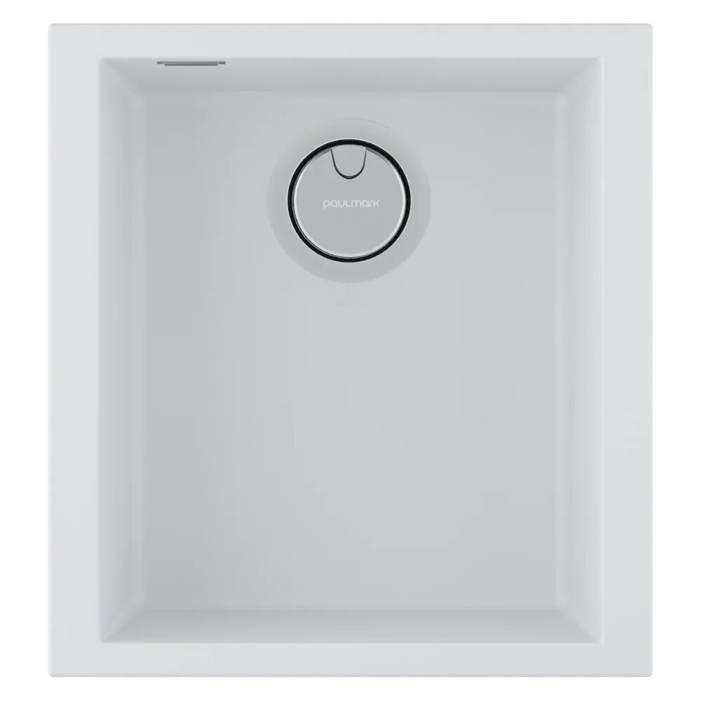 Мойка кухонная Paulmark Neo classic 41 PM964144-WH 41x43, прямоугольная, мойка для кухни, белая, под столешницу, матовая