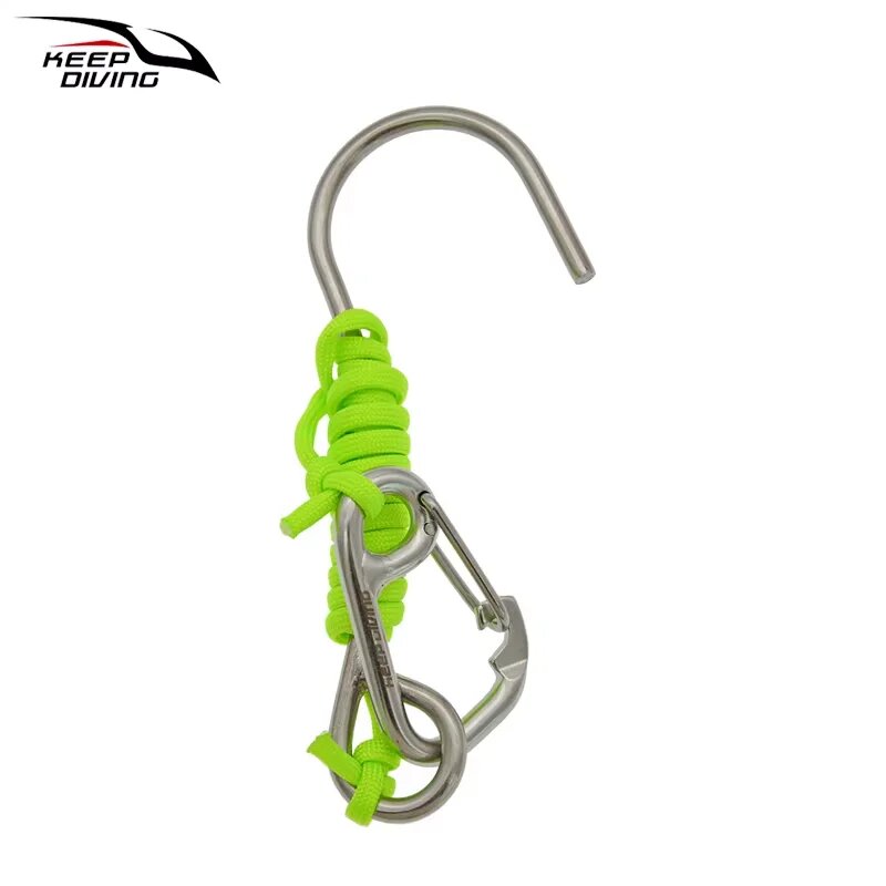 Keit DIVING Дрейфовый крюк из нержавеющей стали, Green
