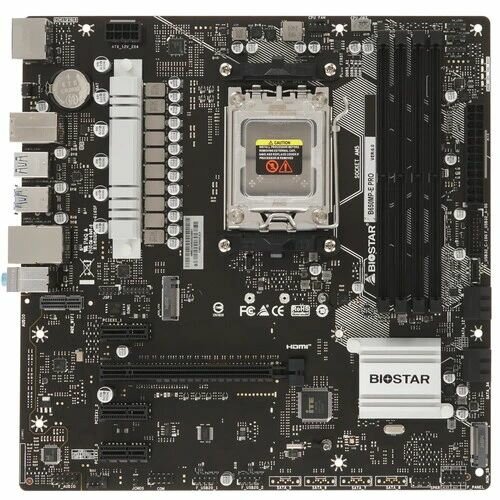 Материнская плата Biostar B650MP-E PRO - AM5, AMD B650, 4xDDR5-5200 МГц, 1xPCI-Ex16, 2xM.2, Micro-ATX