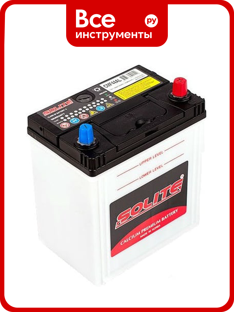 Аккумуляторная батарея SOLITE 6СТ44 ниж. кр. 187х127х219 CMF44AL