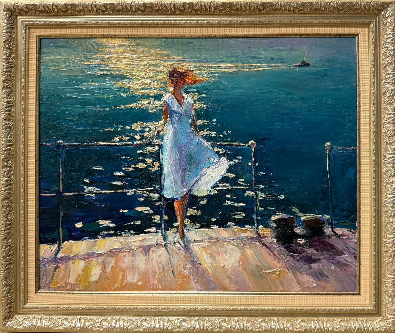 Картина маслом, люди "Зайчики". Холст/Масло, 2022. Размер 40х50. Автор Проказов Б.