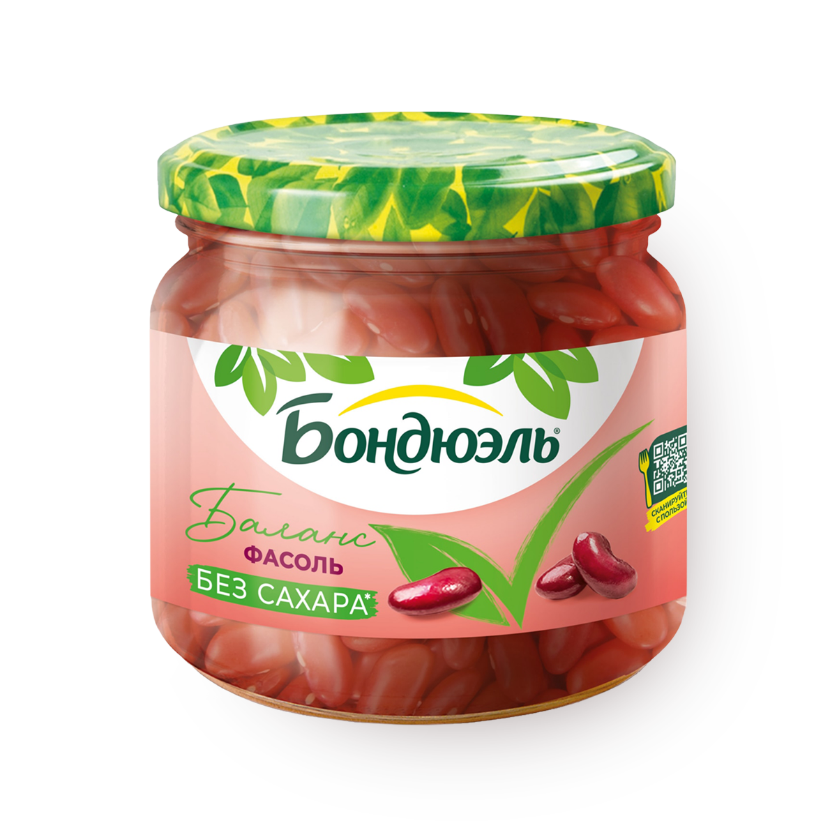 Фасоль Bonduelle "Баланс", красная, в собственном соку, без сахара, 350 г