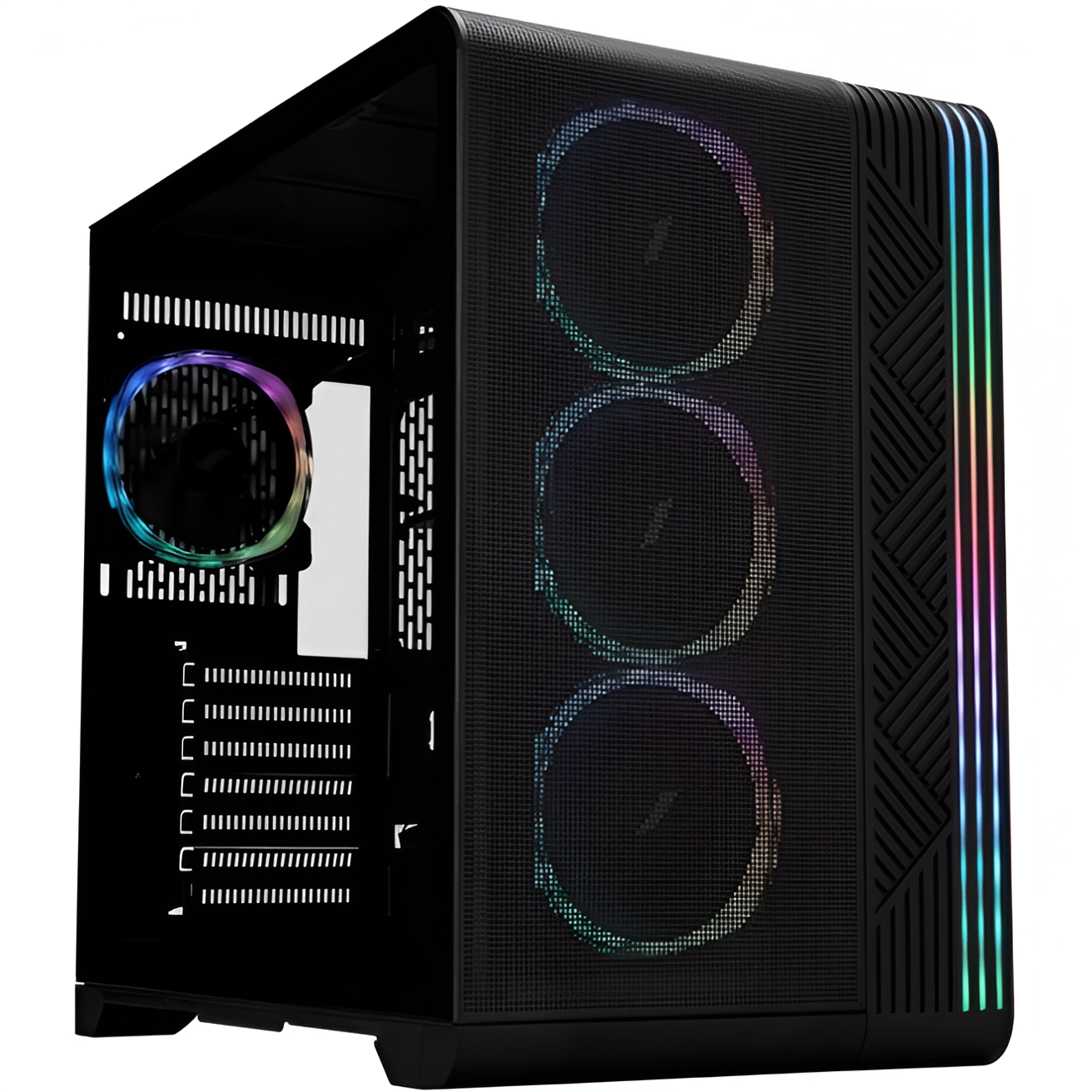 Корпус Midi-Tower 1STPLAYER VT7 ARGB, ATX, Black (VT7-BK-4FS7)