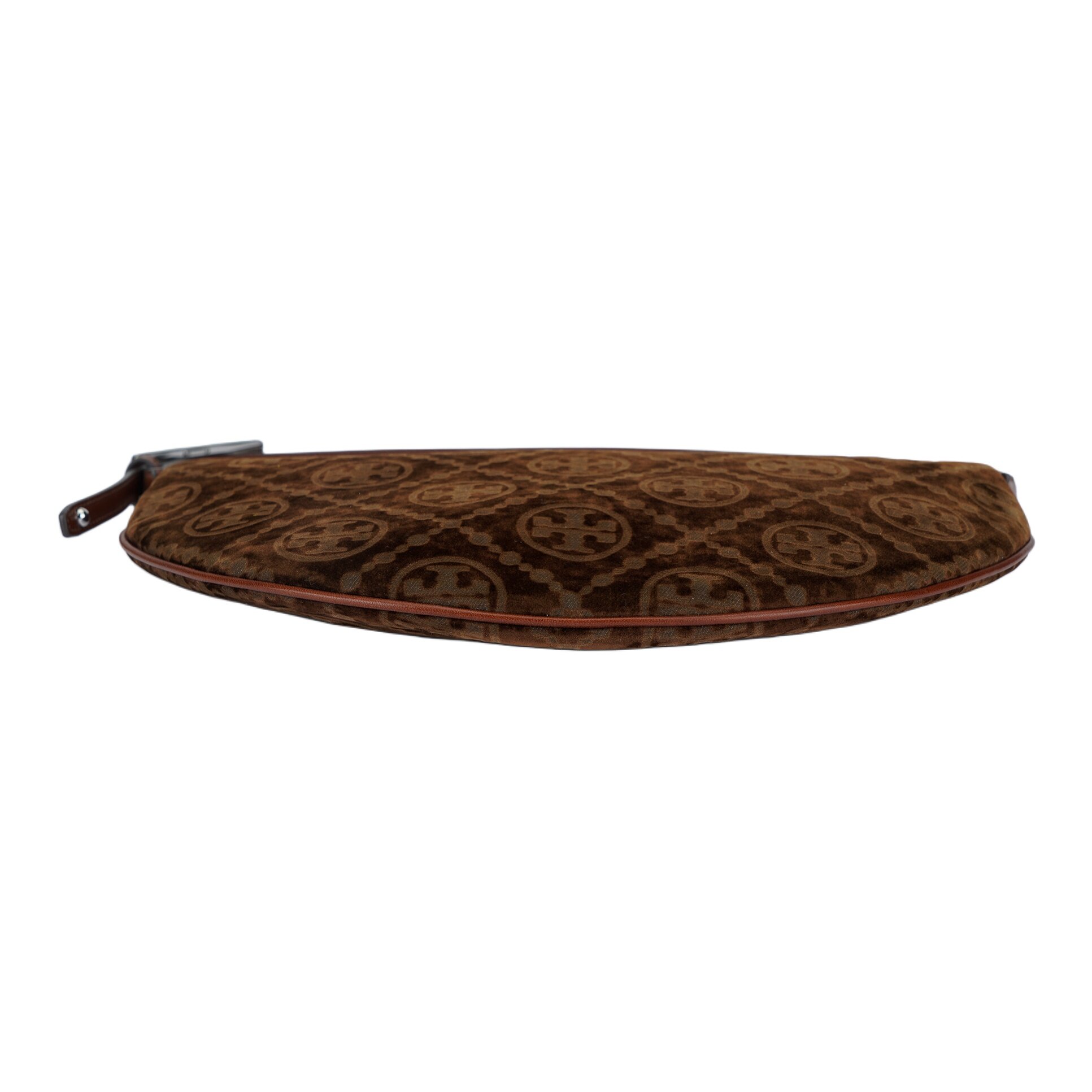 Сумка Tory Burch T Monogram, фактура тиснение, brown — фото 1