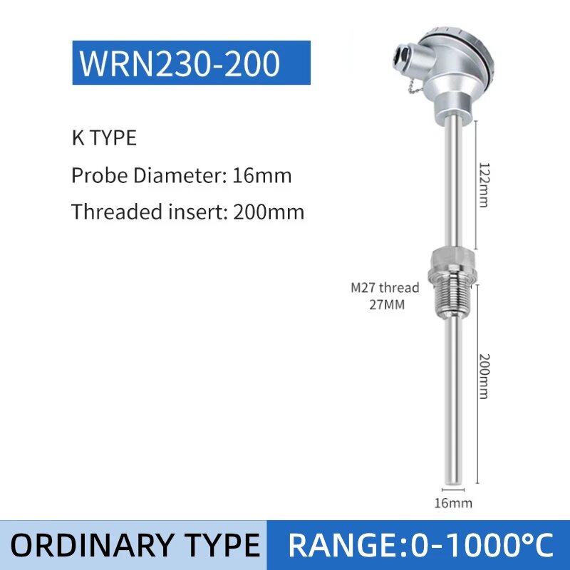 Термодатчик K-типа CKCTINNER WRN-130/230 WRN230-200mm