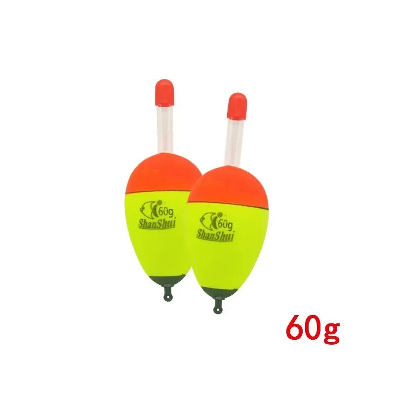 Поплавки для рыбалки 60g, 2шт, желто-оранжевые