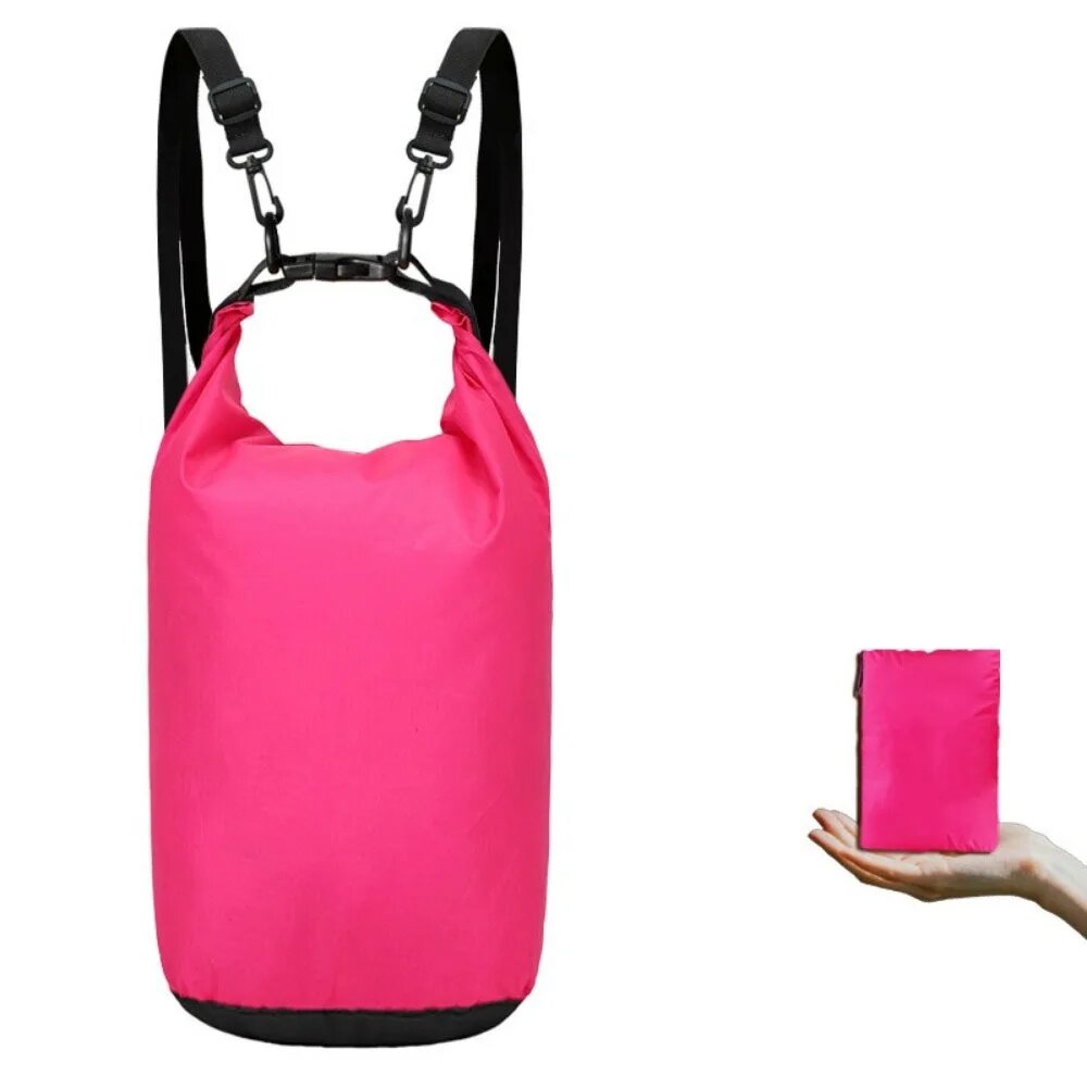 Розовый гермомешок-рюкзак 15 л, Rose Red-15 L