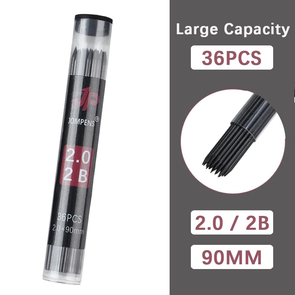 На refills карандашей 2.0/2B 36шт 90мм