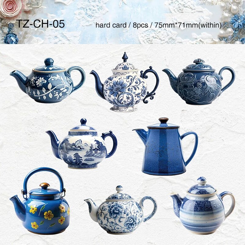 Наклейки чайники TZ-CH-05 для скрапбукинга