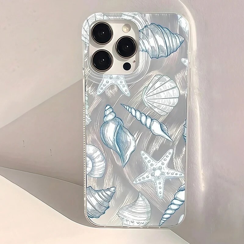Чехол для iPhone 16 Pro Max с ракушками, цвет 1