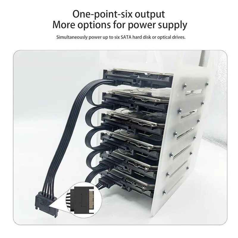 SATA разветвитель 15-pin на 6 портов