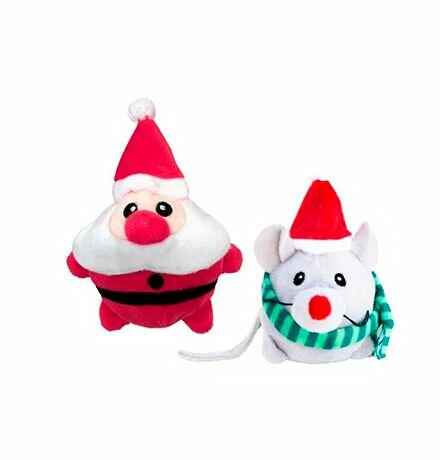 Kong Holiday / Игрушка Конг для кошек с кошачьей мятой, Мышка ИЛИ Cанта, 13 см
