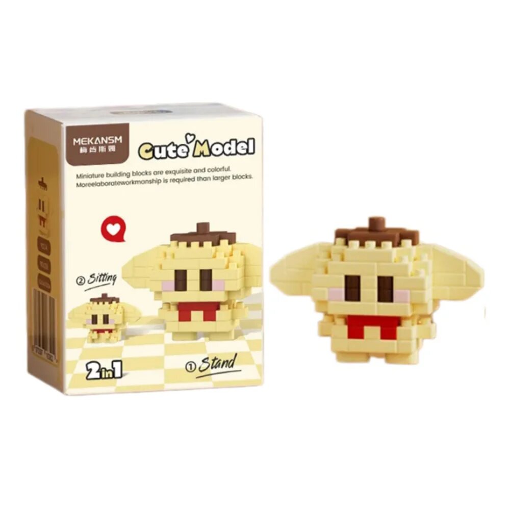 Конструктор Sanrio Hello Kitty и Куроми из маленьких деталей Синий, no box, k256