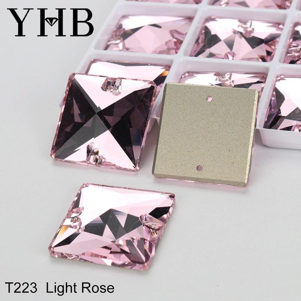 Стразы YHB квадратные Light Rose T223