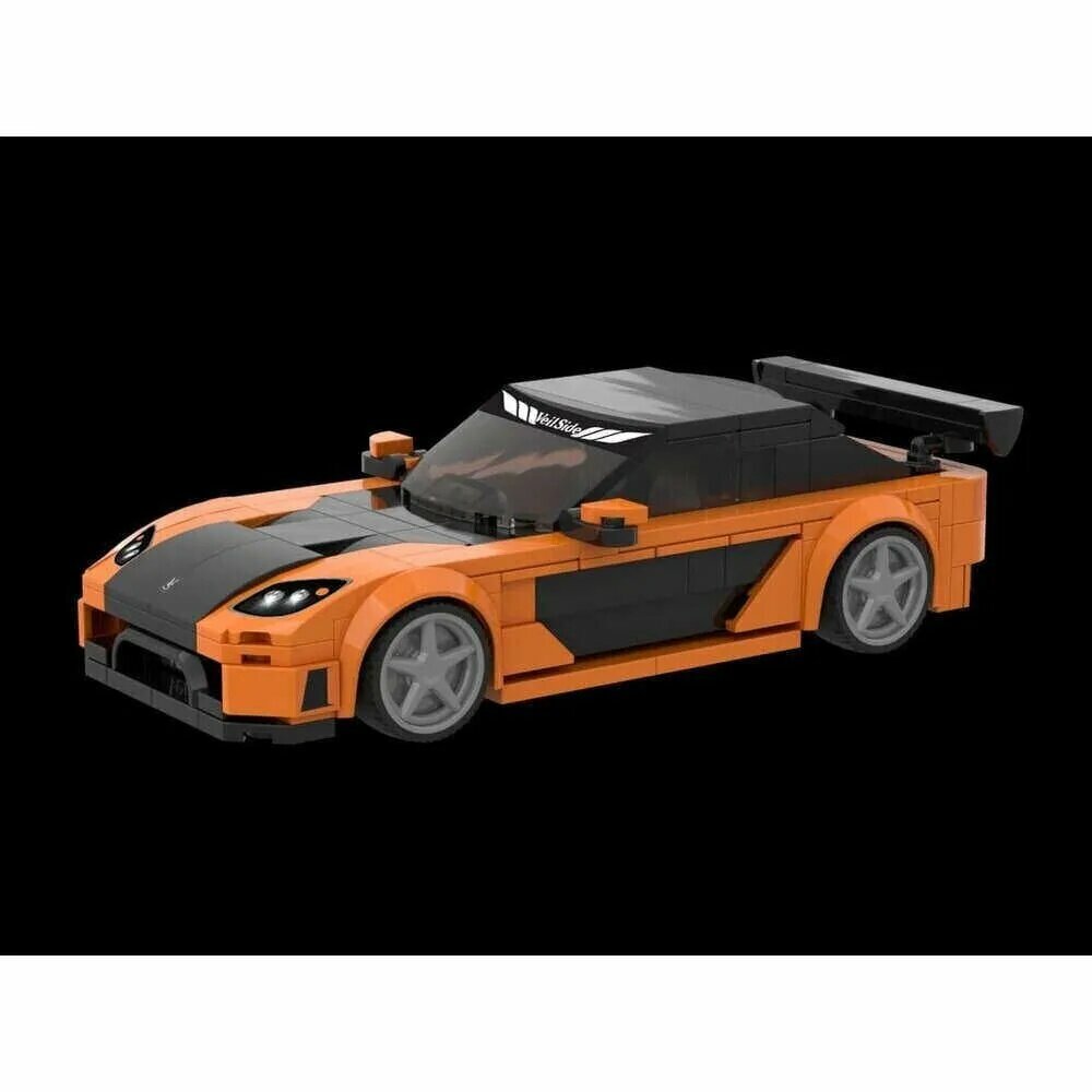256шт. Конструктор Fast and Furious: Tokyo Drift Han's Mazda Rx7 Veilside Набор строительных блоков