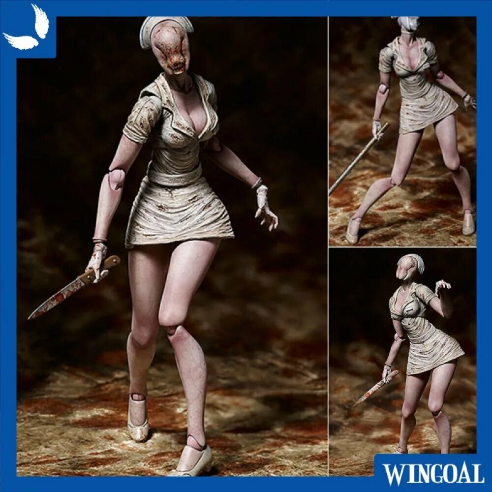 Фигурка Сайлент Хилл 2 Пузырьковая головка Медсестра / Silent Hill 2 Bubble Head Nurse Figma SP-061 (15 см)