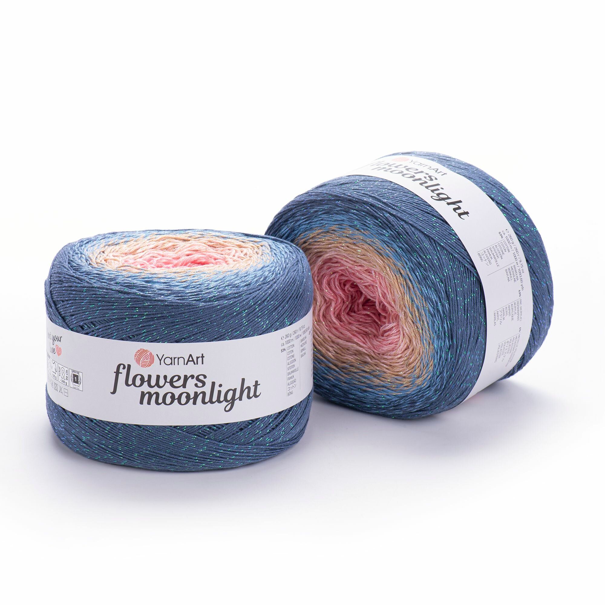Пряжа YarnArt Flowers Moonlight 3262 (1 моток по 260г/1000м)