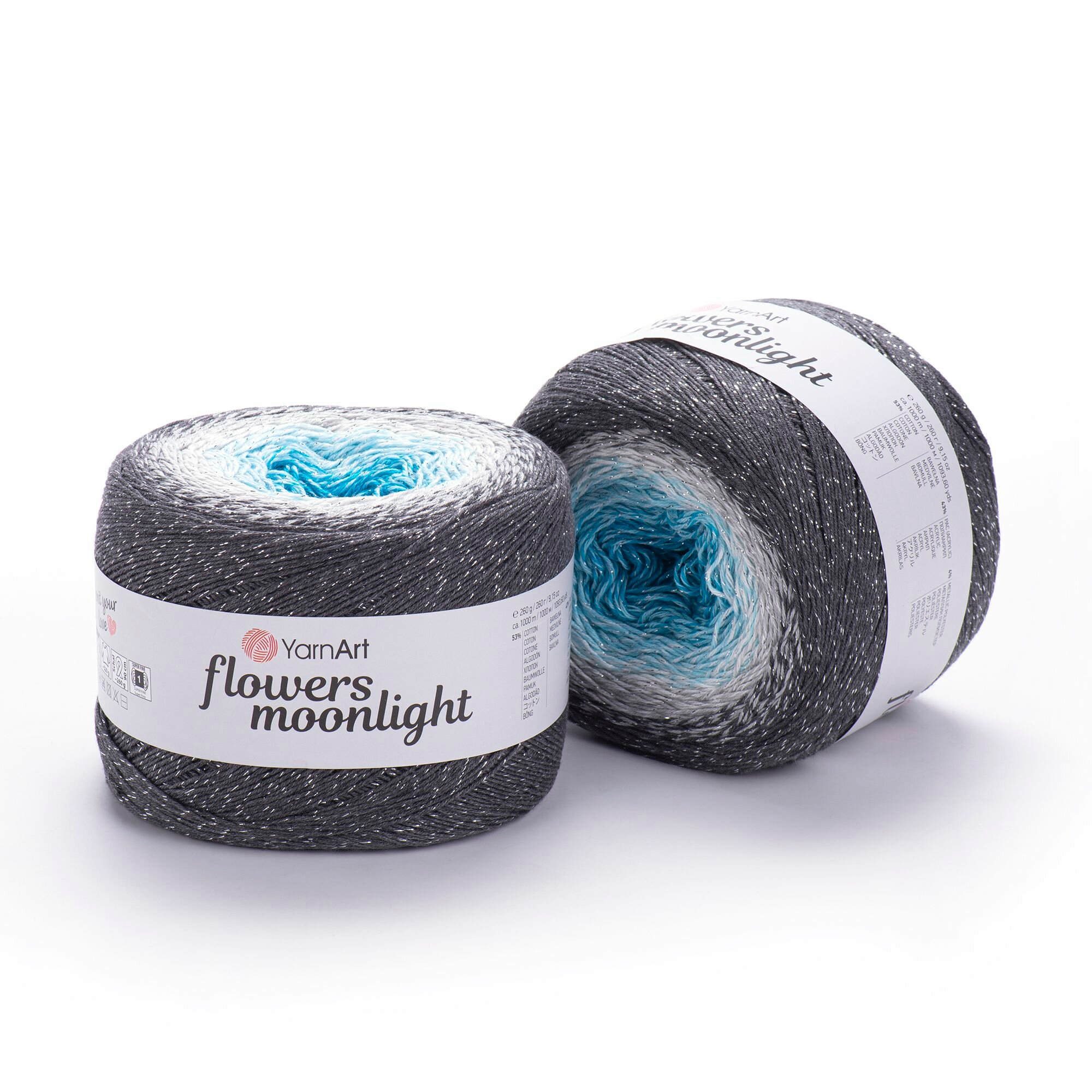 Пряжа YarnArt Flowers Moonlight 3251 (2 мотка по 260г/1000м)