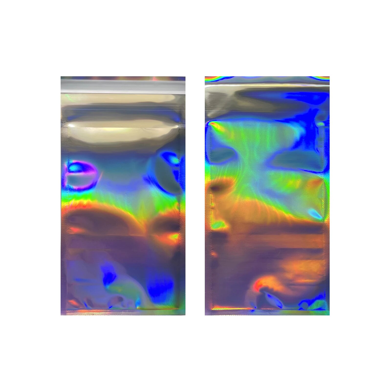 50 шт. голографических пакетов PBAG для подарков 75x100x30mm, Plain Holographic