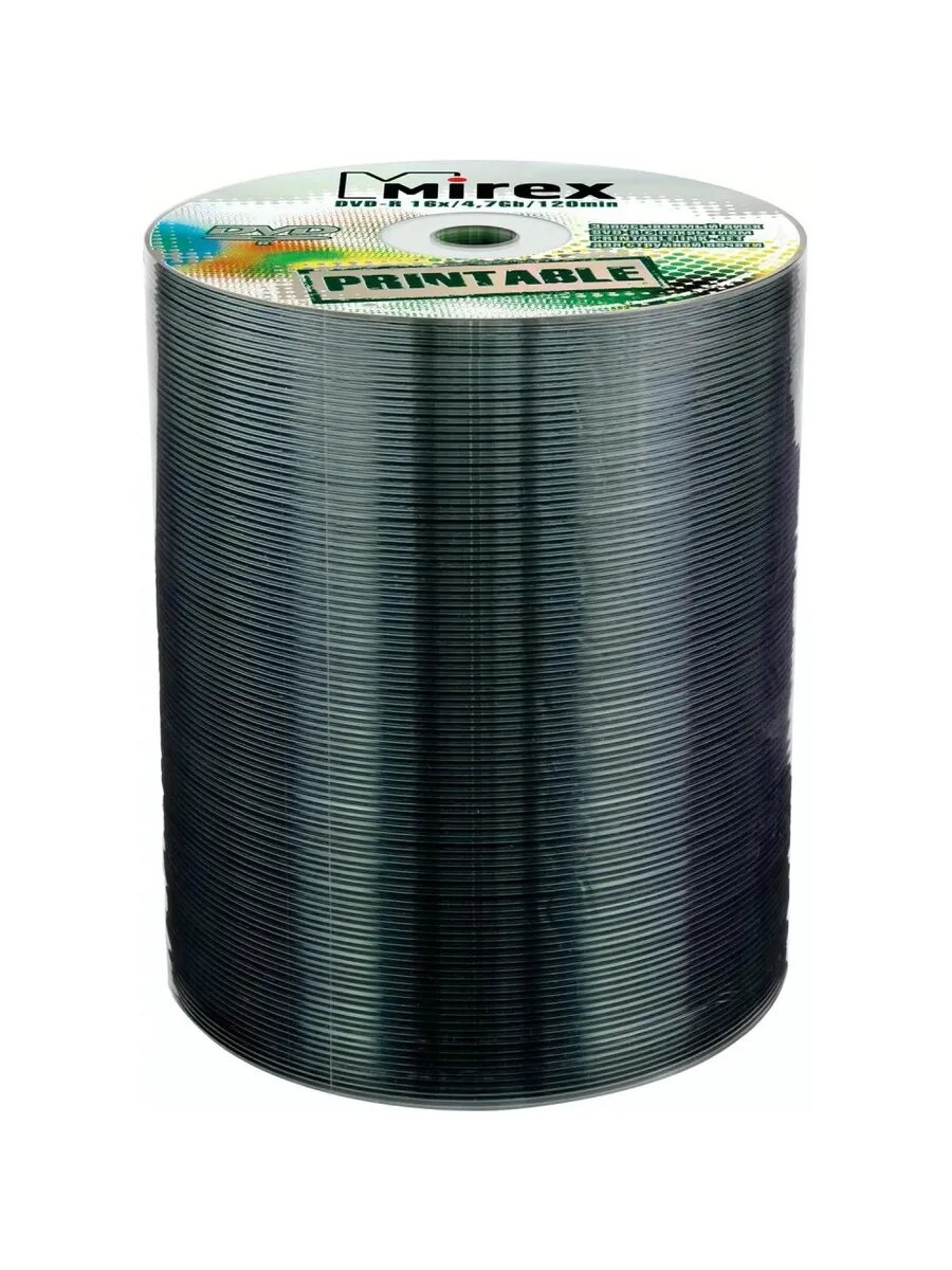 Накопители DVD-R Printable 16x, 100 шт.