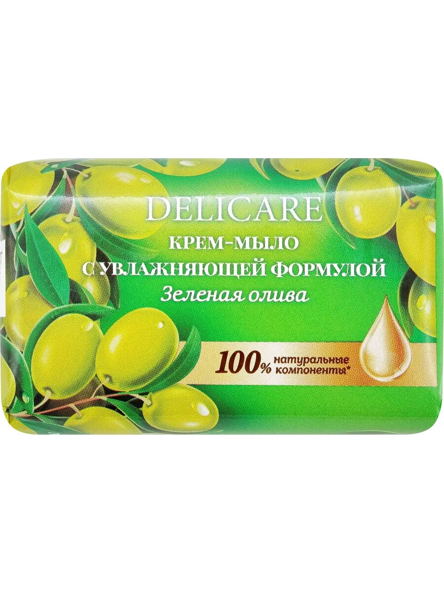 Крем-мыло DELICARE Sensitive care Зеленая олива, увлажнение,