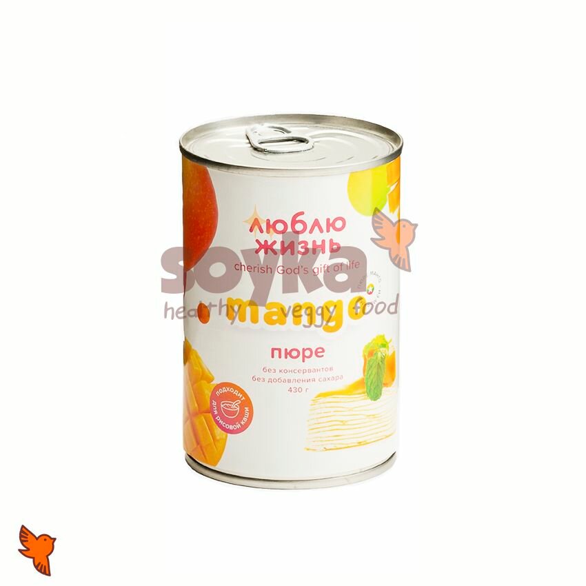 Пюре манго из Мьянмы Люблю Жизнь 430 г