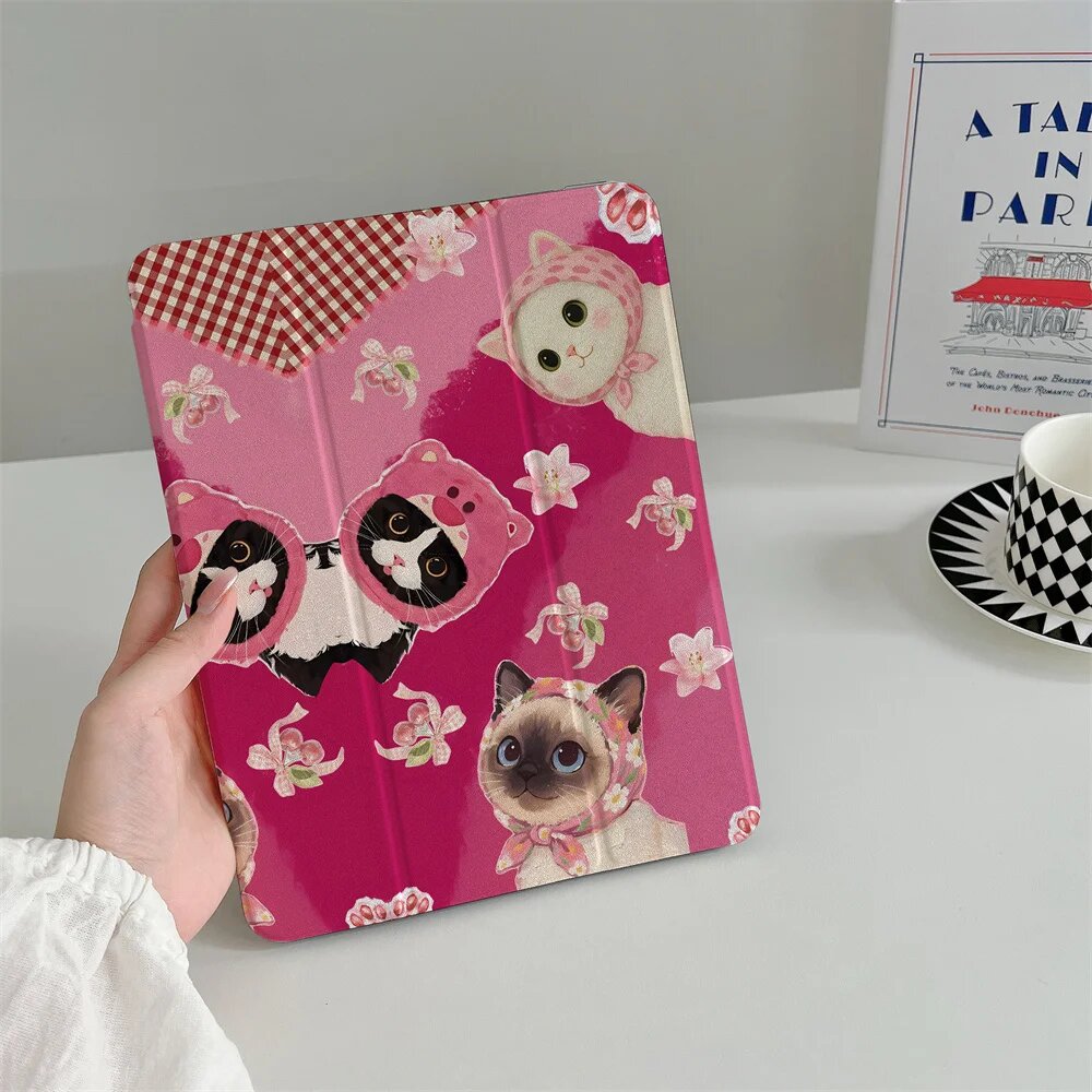 PLEJA Кожаный чехол для iPad A16 2024 11", iPad Air 5/4 10.9", iPad 10 9.7" iPad (A16) 11-inch
