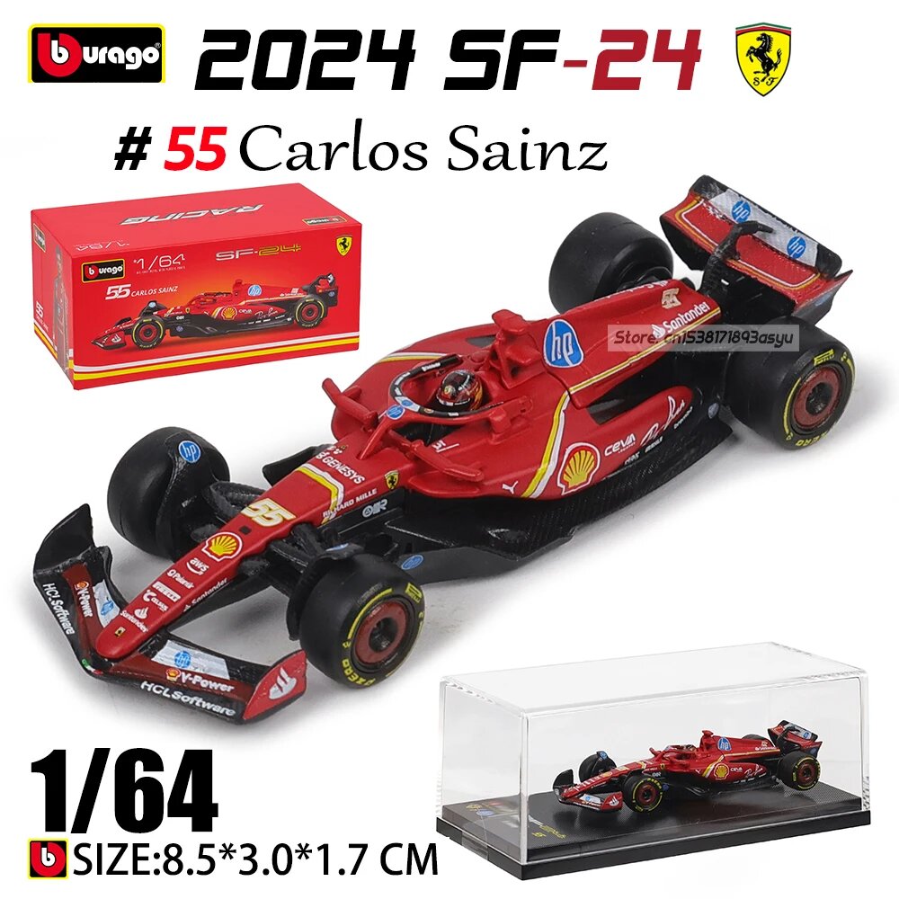 Модель автомобиля Bburago Ferrari SF24 1:64 1-64 2024 SF24-55