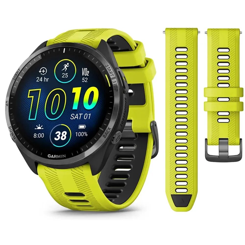 Двухцветный спортивный 22 мм силиконовый ремешок для Garmin Forerunner 965 955 Solar 945 935 745