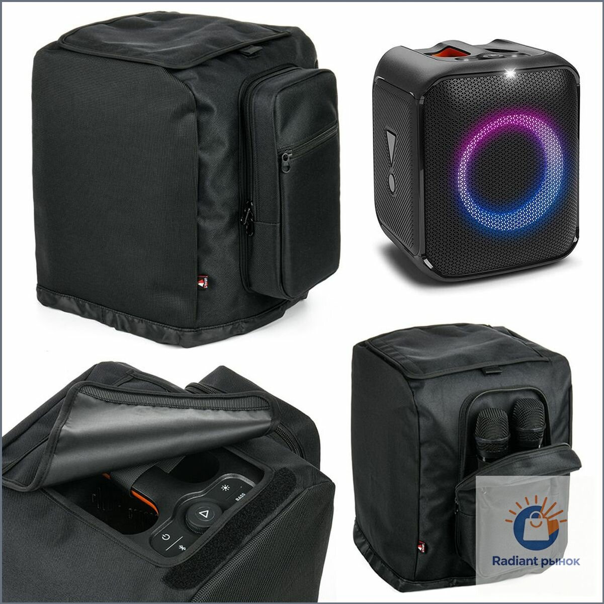 Чехол для JBL Partybox Encore Essential с отделением под микрофон и ручкой