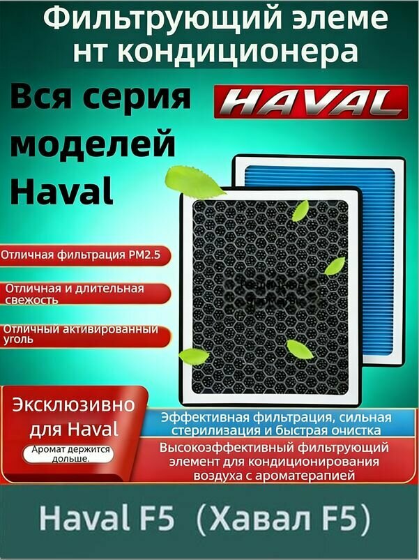 Фильтр салонный арт. Фильтр салона с ароматом для Haval F5 / F7 / H6 II поколения(Haval F7/F7x、Haval H6 II поколения、WEY VV5/VV6), 1 шт.