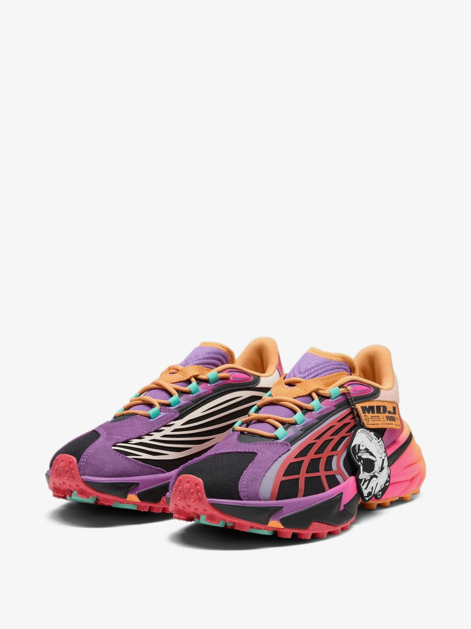 Кроссовки PUMA MAPF1 Spirex X MDJ Multi (Rainbow]), размер 10.5 US, purple — фото 1