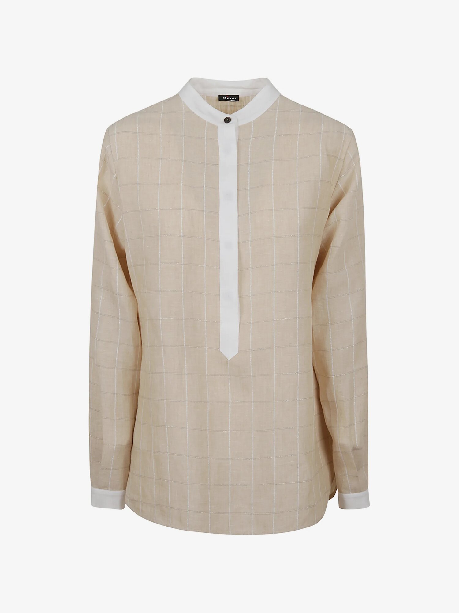 Рубашка Check-pattern linen shirt