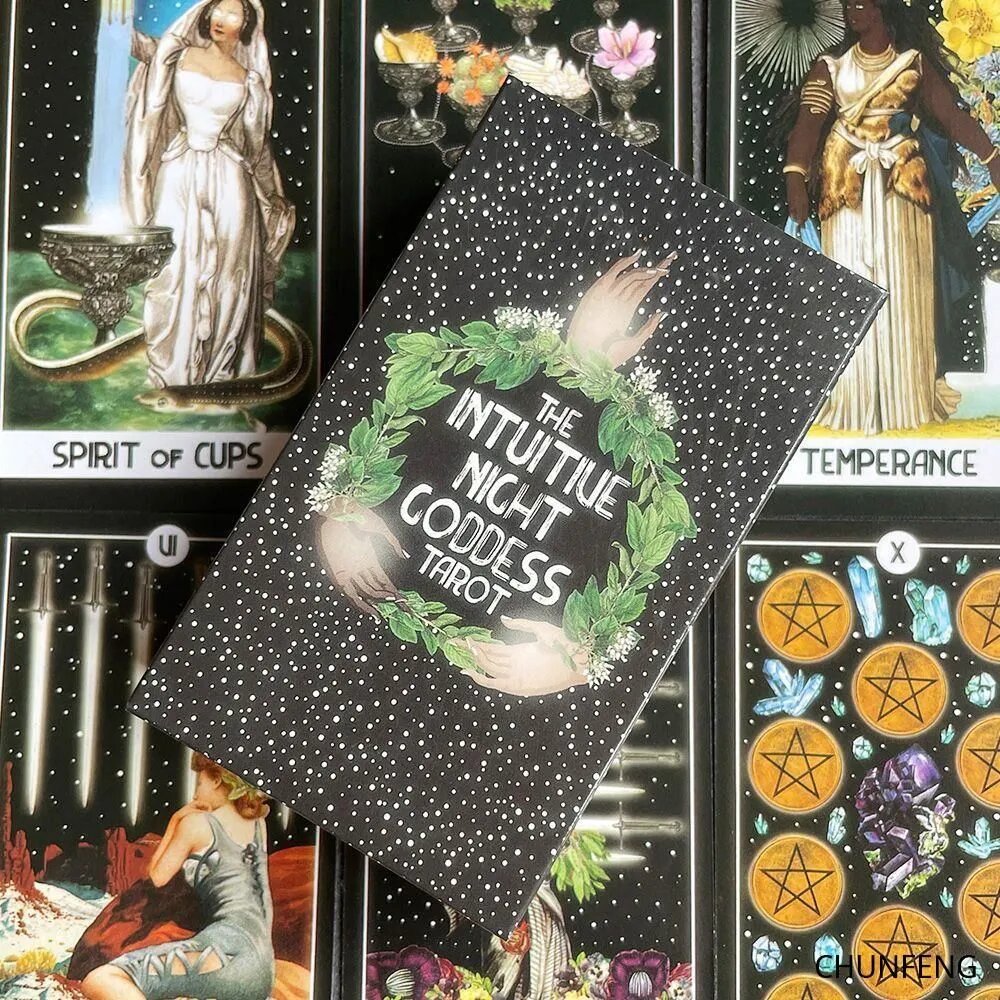 Карты Таро The Intuitive Night Goddess Tarot мистическая колода для гадания, интуиции и духовных практик