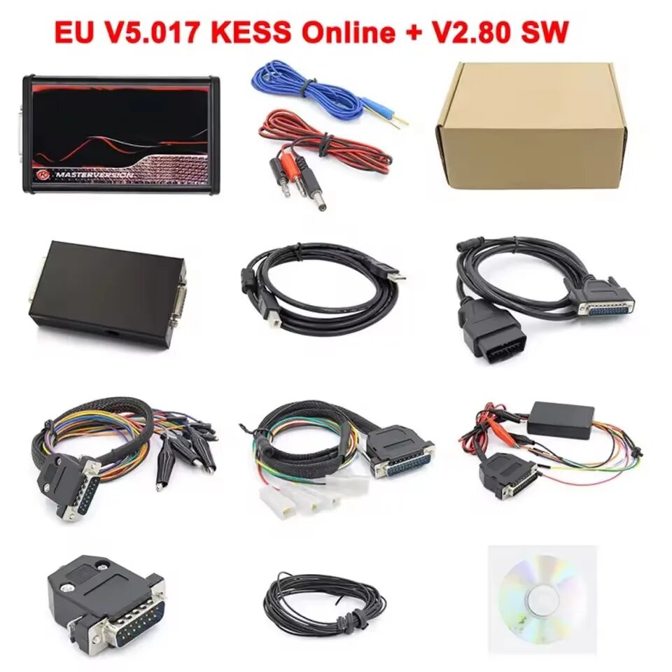 Программатор Kess V2 V5.017/KTAG/OBD2 V7.020, BDM Master для программирования и настройки ЭБУ, версия UE, прошивка для автомобилей/грузовиков, красная плата