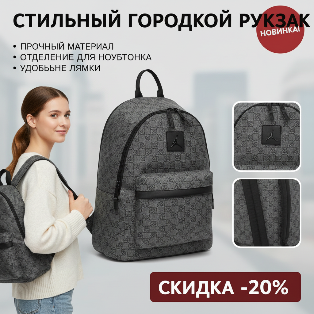 Компактный рюкзак для тренировок кроссфит с держателем для бутылки 18л