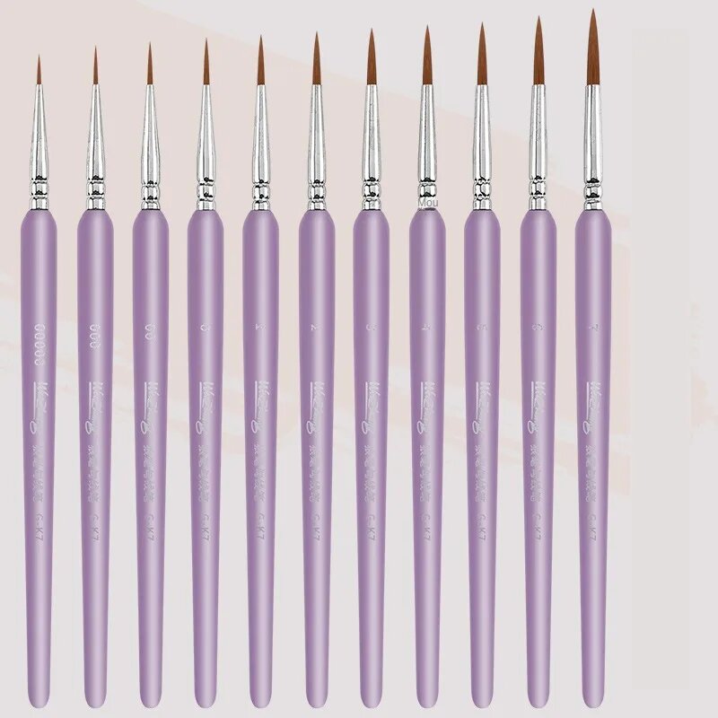 Набор кистей для рисования 11 шт. Purple