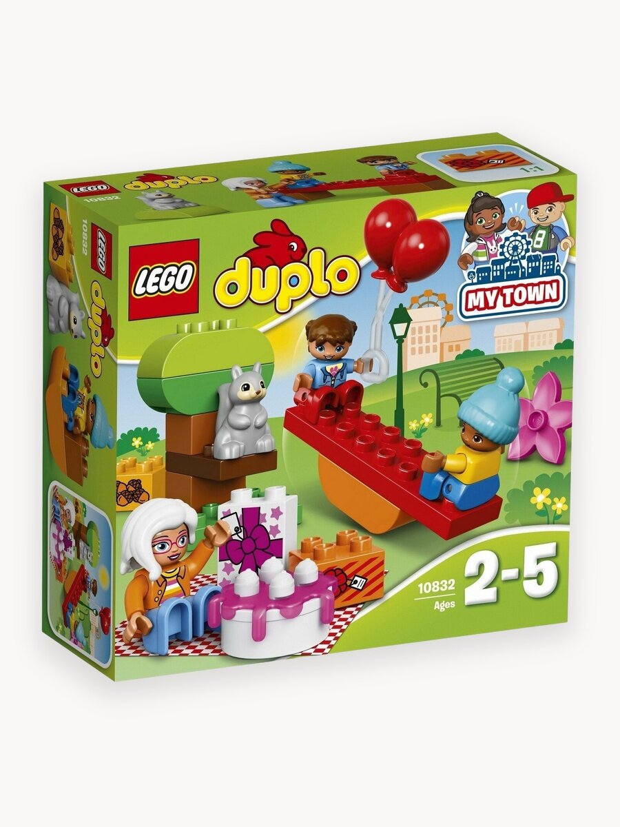 Конструктор LEGO DUPLO 10832 "День рождения", 19 деталей, 3 мини-фигурки