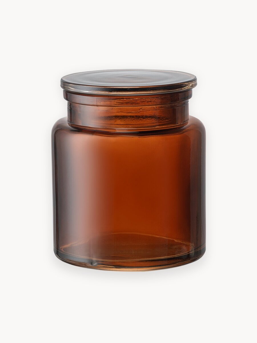 Банка для хранения Amber стеклянная для ванной темно-янтарная Bergenson Bjorn Bath BB0001036