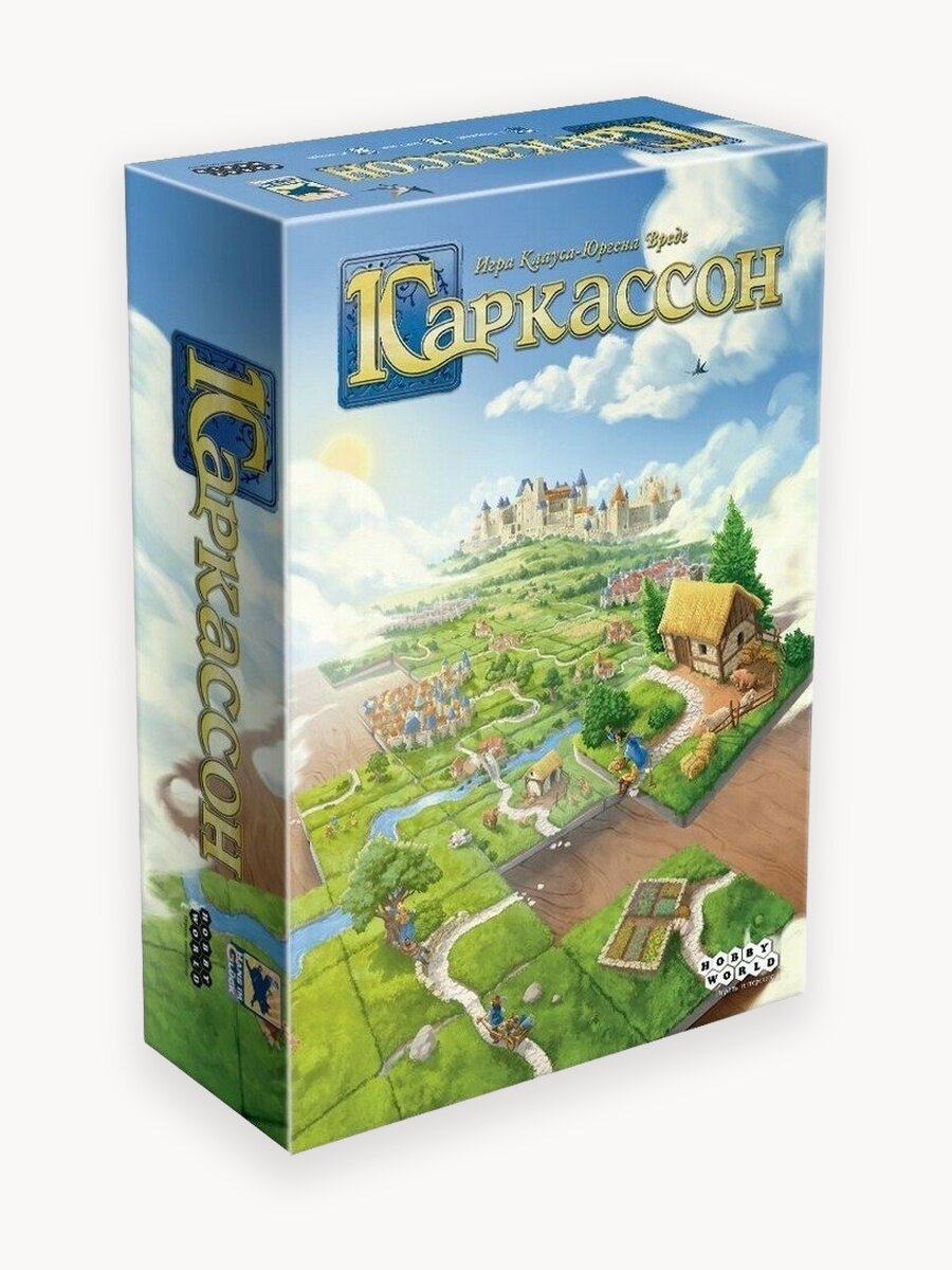 Настольная игра Hobbu World Каркассон семейная для детей и взрослых 7 лет