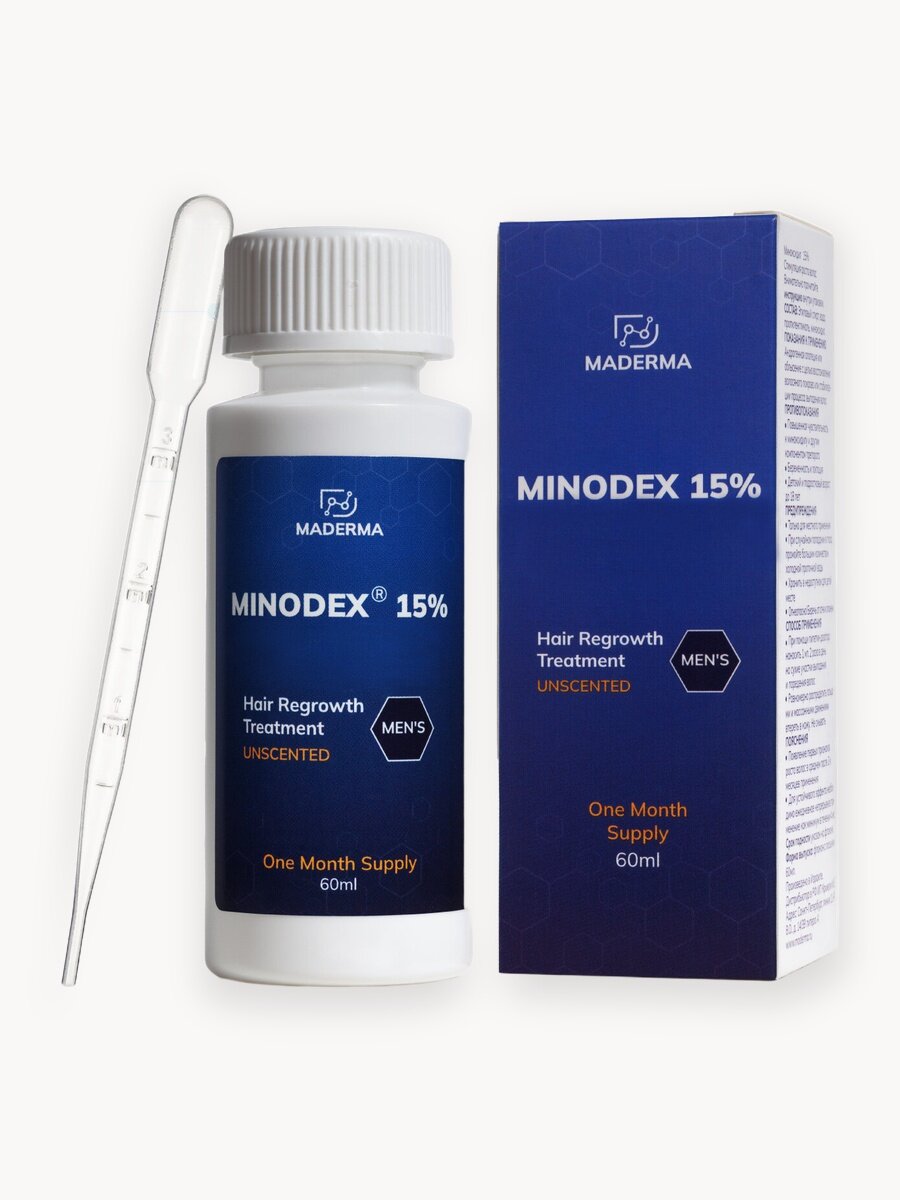 Усиленный Minodex 15% сыворотка активатор роста волос и бороды, лосьон стимулятор волосяных фолликулов, 60 мл
